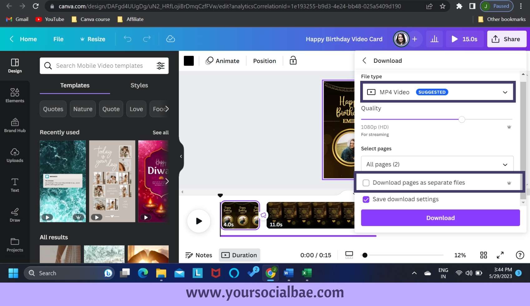 A Step-by-Step Guide on How to Download Canva Videos Separately in 1 Click