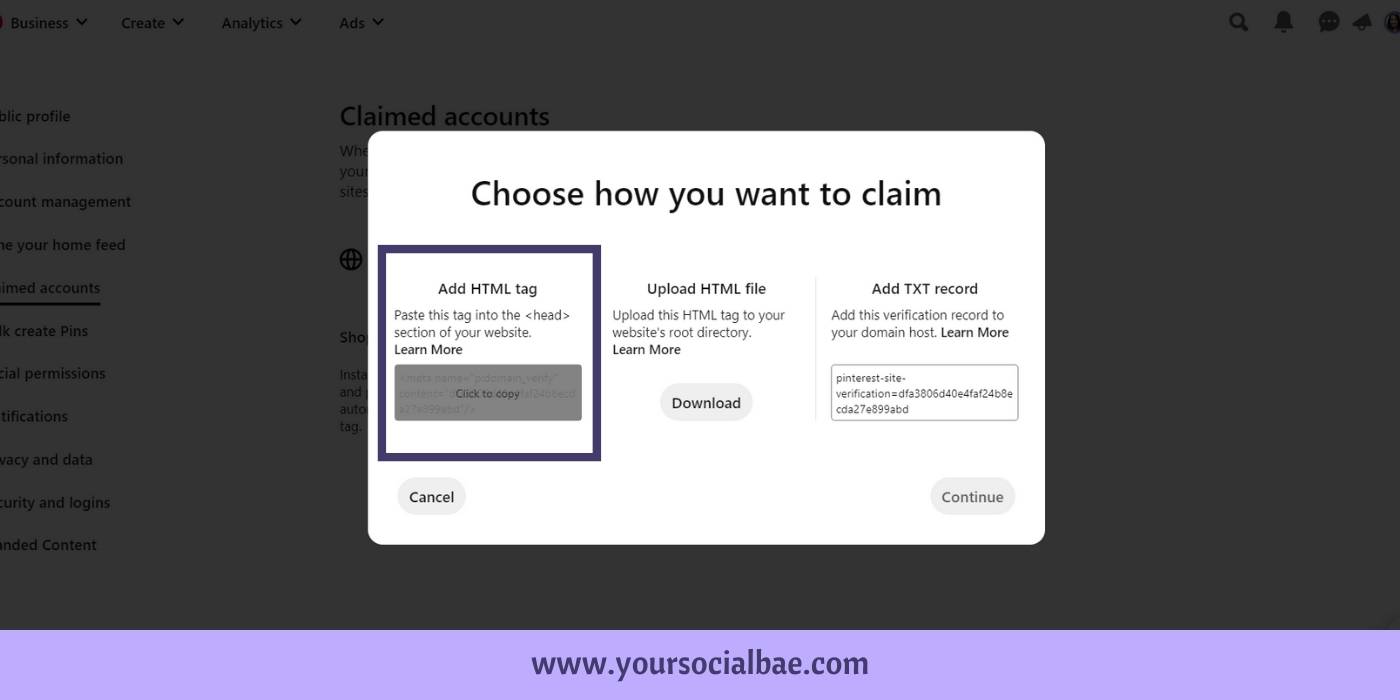 How to Claim Your Website on Pinterest (WordPress)