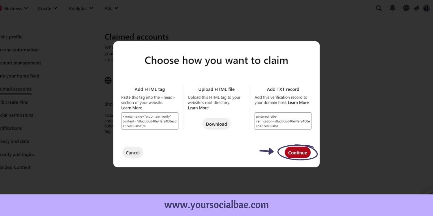 How to Claim Your Website on Pinterest (WordPress)